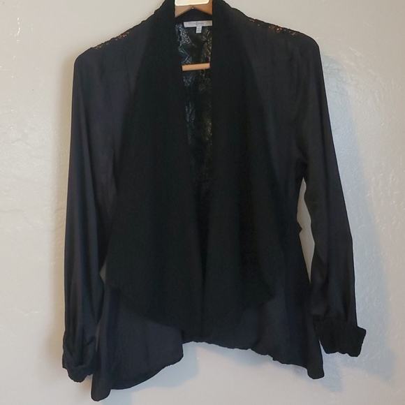 Mystree | Jackets & Coats | Jacket With Lace Insert | Poshmark